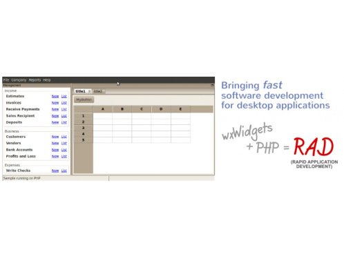 Crossplatform GUI Library for PHP